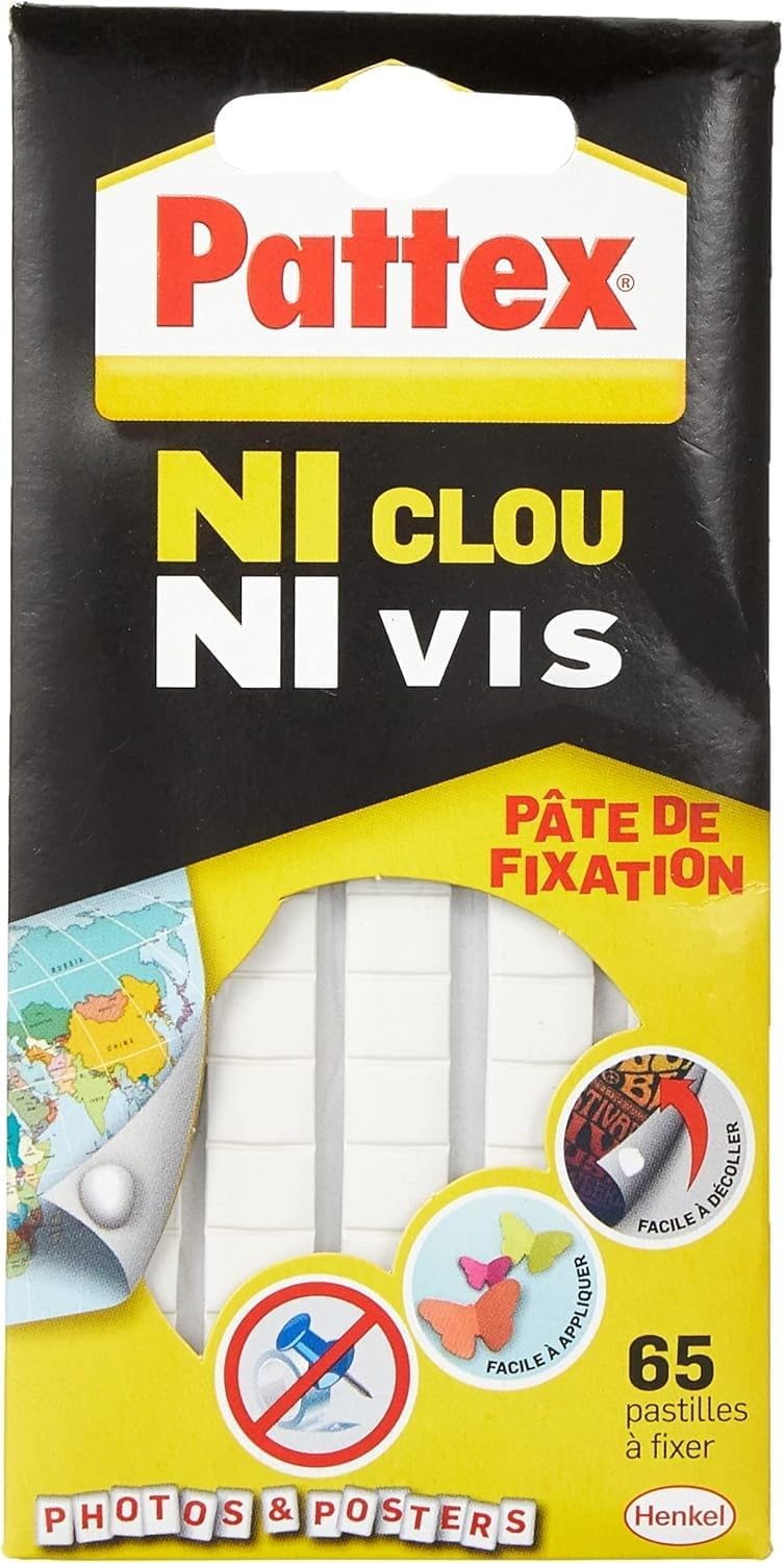 UHU Patafix Propower - pastilles adhésives prédécoupées, pâte à fixer ...