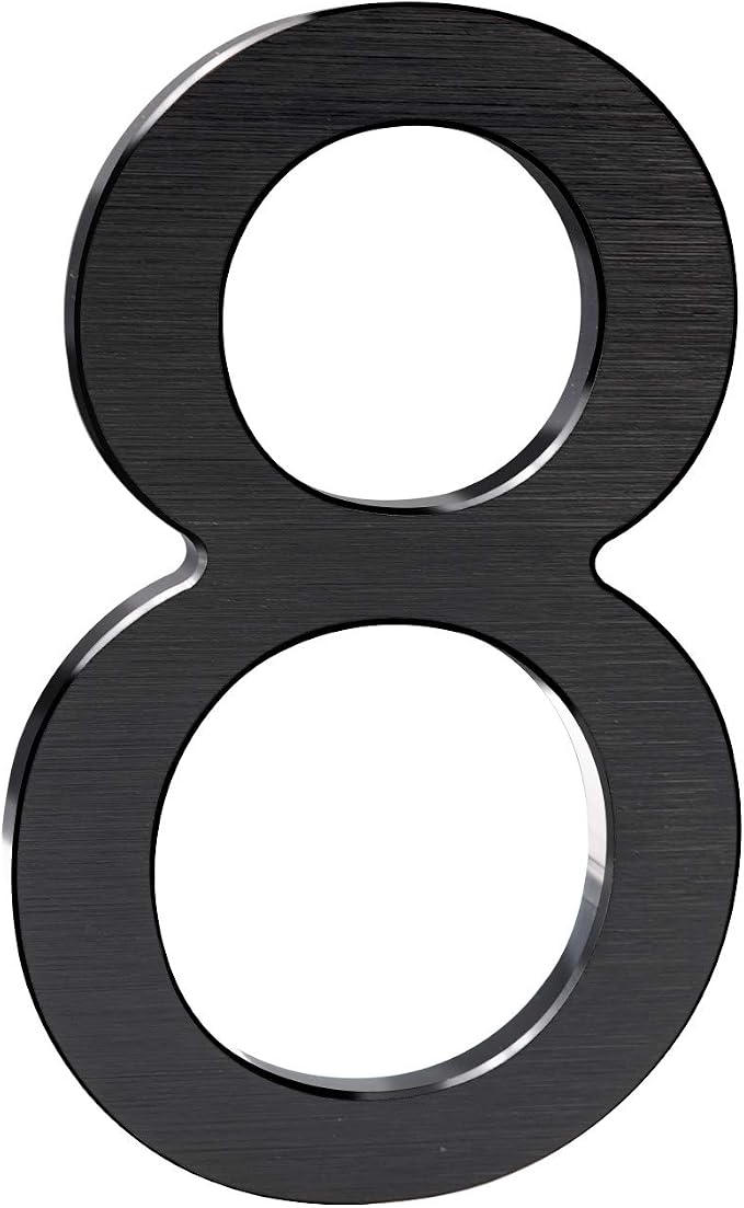 Amazon.com: 8 Inch Modern House Numbers- Premium Aluminum Floating Home ...