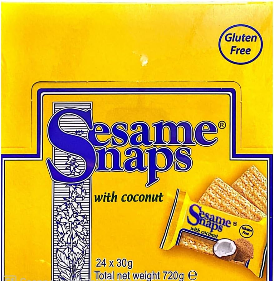 Sesame Snaps with Coconut (24x30g) - 1 Pack | Sesame Snaps Gluten Free ...