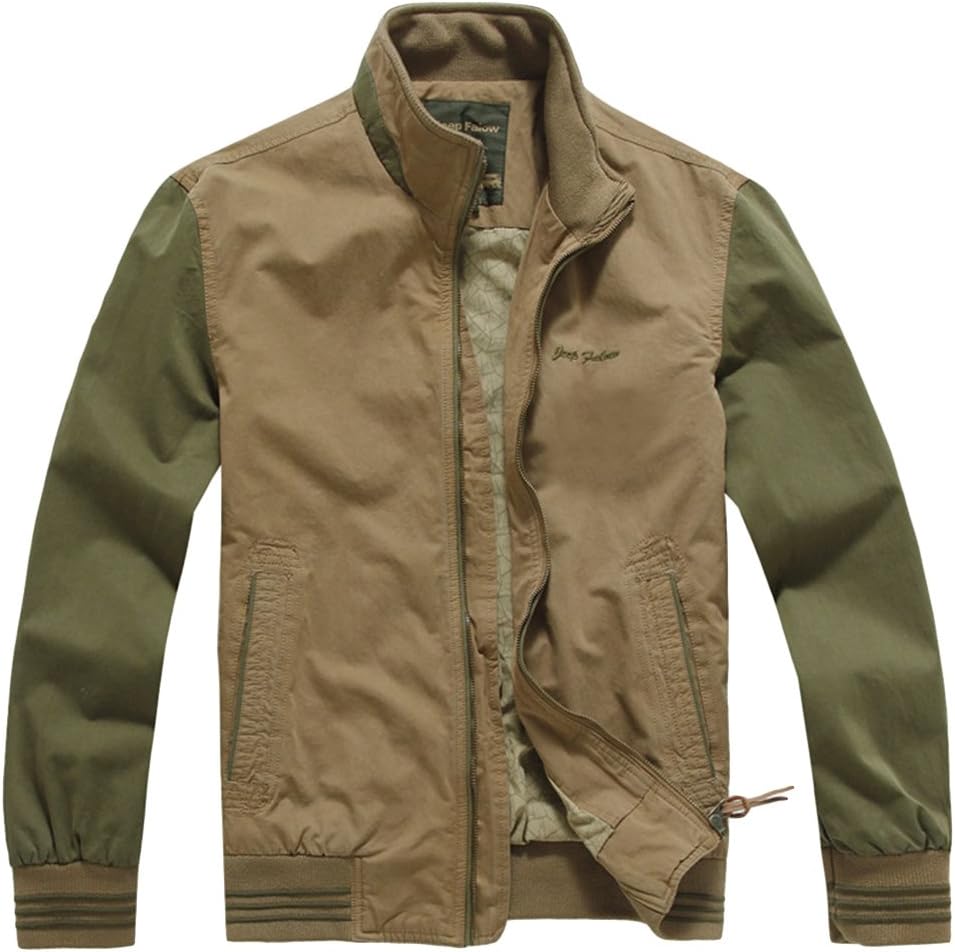 Amazon.com: JP.Arrive Men's Outdoor Full Cotton Front Zip Insulated ...