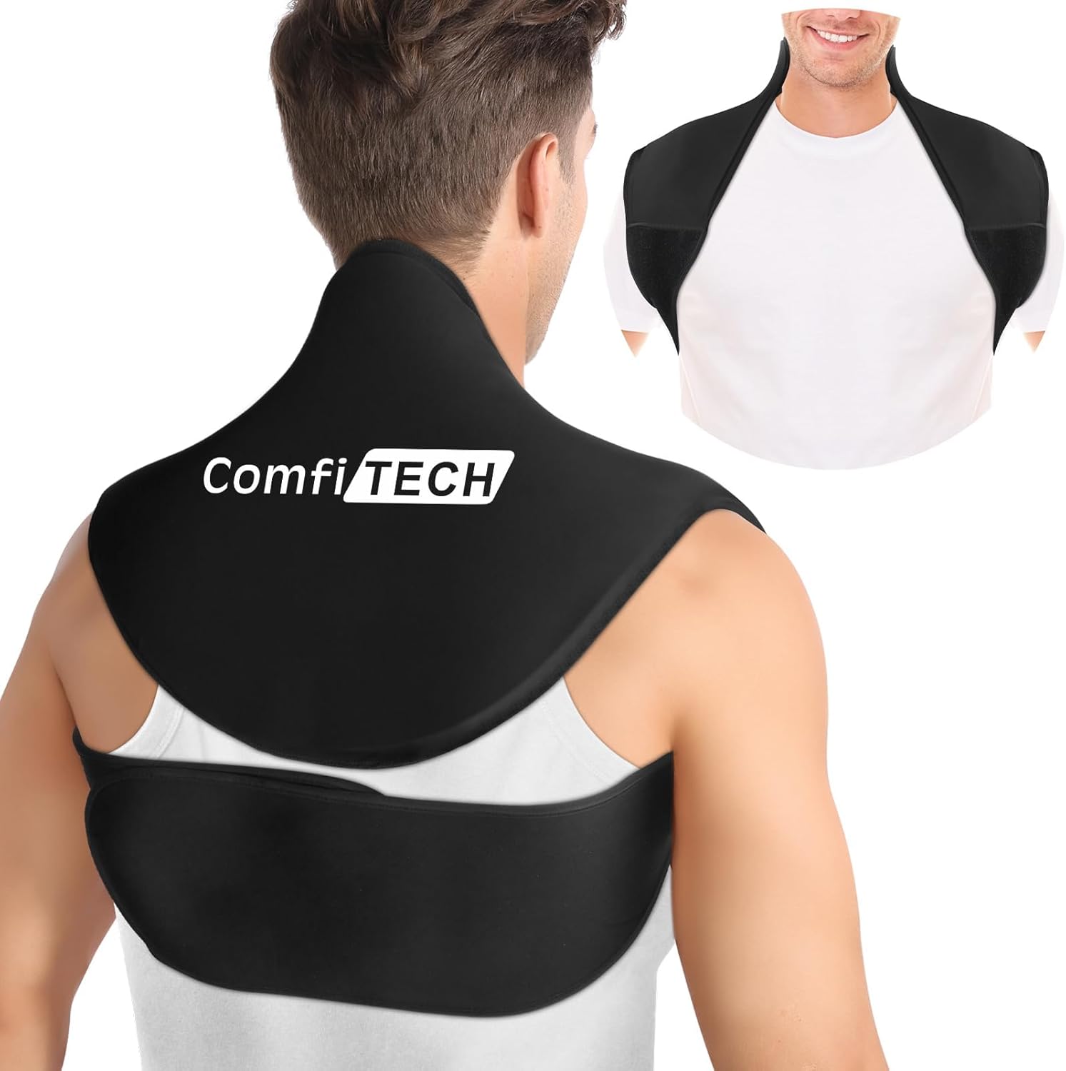 ComfiTECH Large Neck Ice Pack Wrap Gel for Neck and Shoulders : Amazon ...