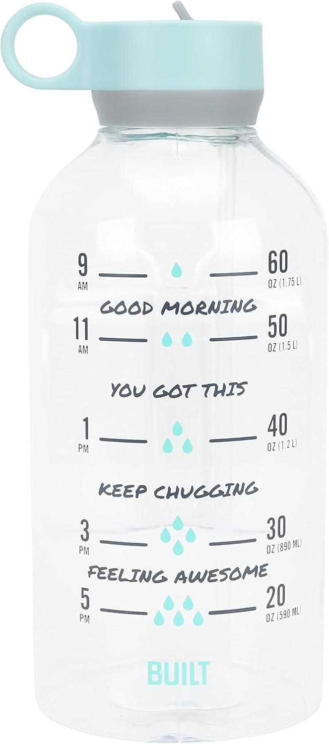 BUILT Botella motivacional Tritan Cascade de 74 onzas con tapa de ...