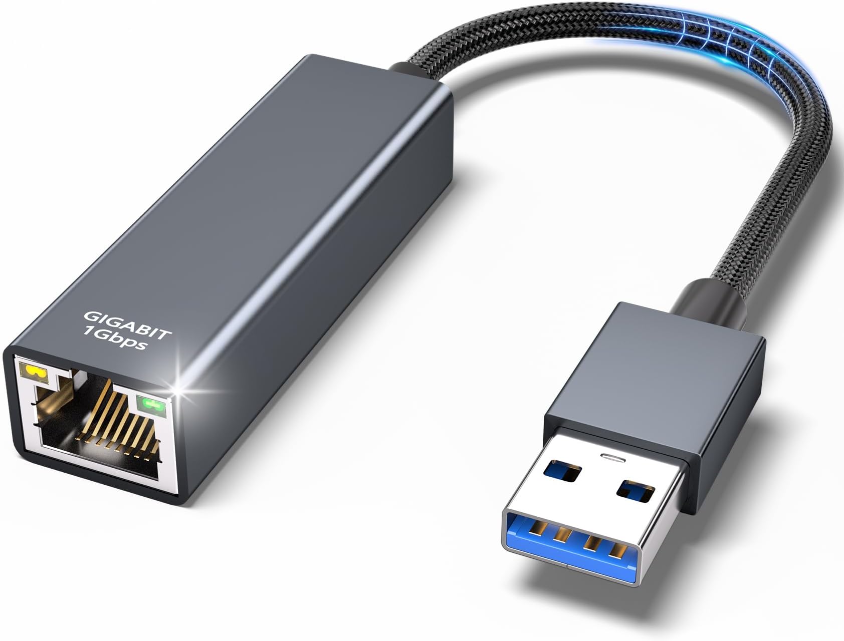 1000 Mbps Adattatore USB Ethernet In Alluminio, USB 3.0 A 10/100/1000 ...