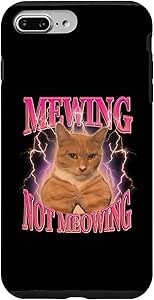 Amazon.com: iPhone 7 Plus/8 Plus Funny Cat Mogged Meme Mewing ...