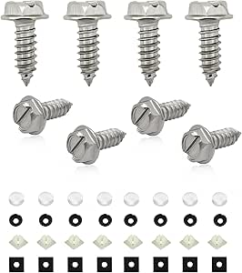 Amazon.com: Ohleats 8 PCS Licence Plate Screw Kit, Rustproof Stainless ...