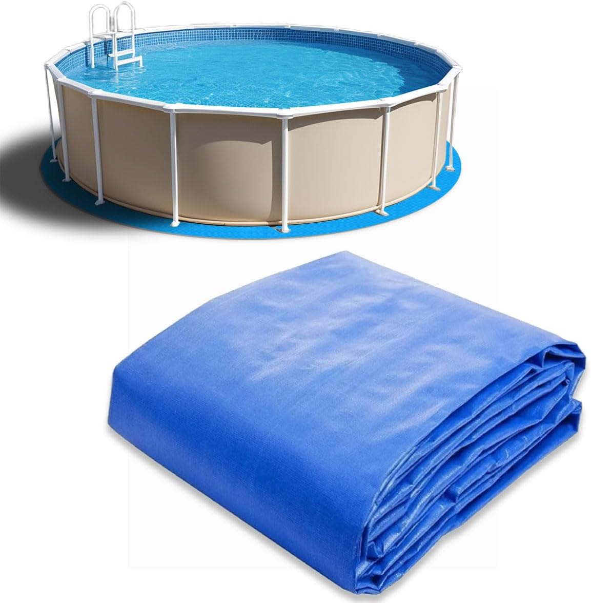 Amazon.com : Blue Wave 15-Feet x 26-Feet Oval Liner Pad for Above ...