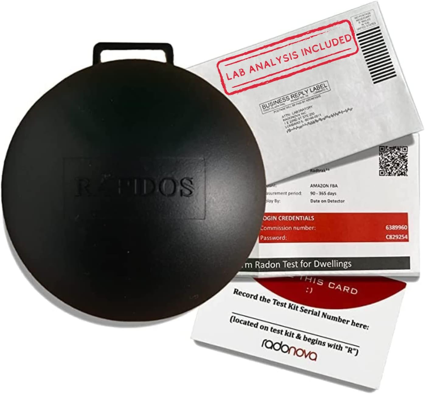 LABPRO Short-Term Radon Test Kit for Home, EPA Certified Radon ...