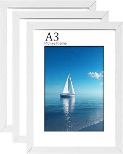 LVAOUO 3Pack A3 Frames, Wooden A3 Photo Frame 42 x 29.7cm, Versatile a3 ...
