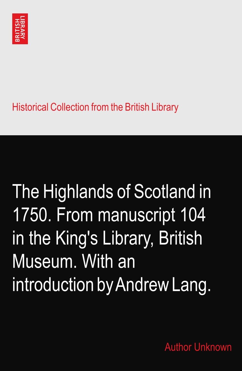 Amazon.com: The Highlands of Scotland in 1750. From manuscript 104 in ...
