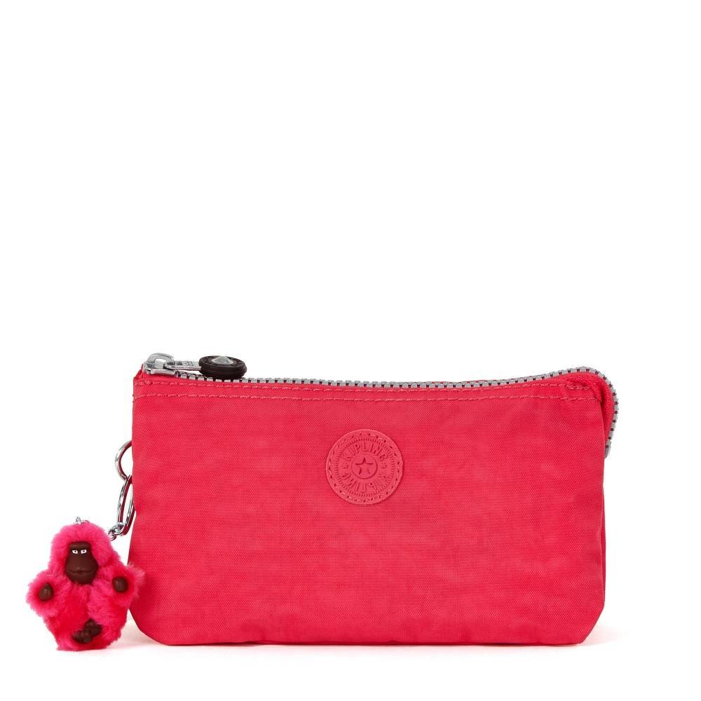 Kipling Creativity Ladies Large Vibrant Pink Nylon Pouch AC-2084 ...