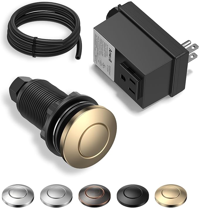ANWOLL Garbage Disposal Air Switch Kit-Professional，Cordless Sink Top ...