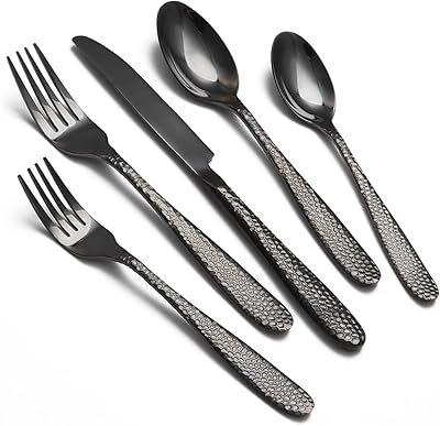 Amazon.com | MDEALY 20-Piece Green and Gray Silverware Set for 4, 18/0 ...