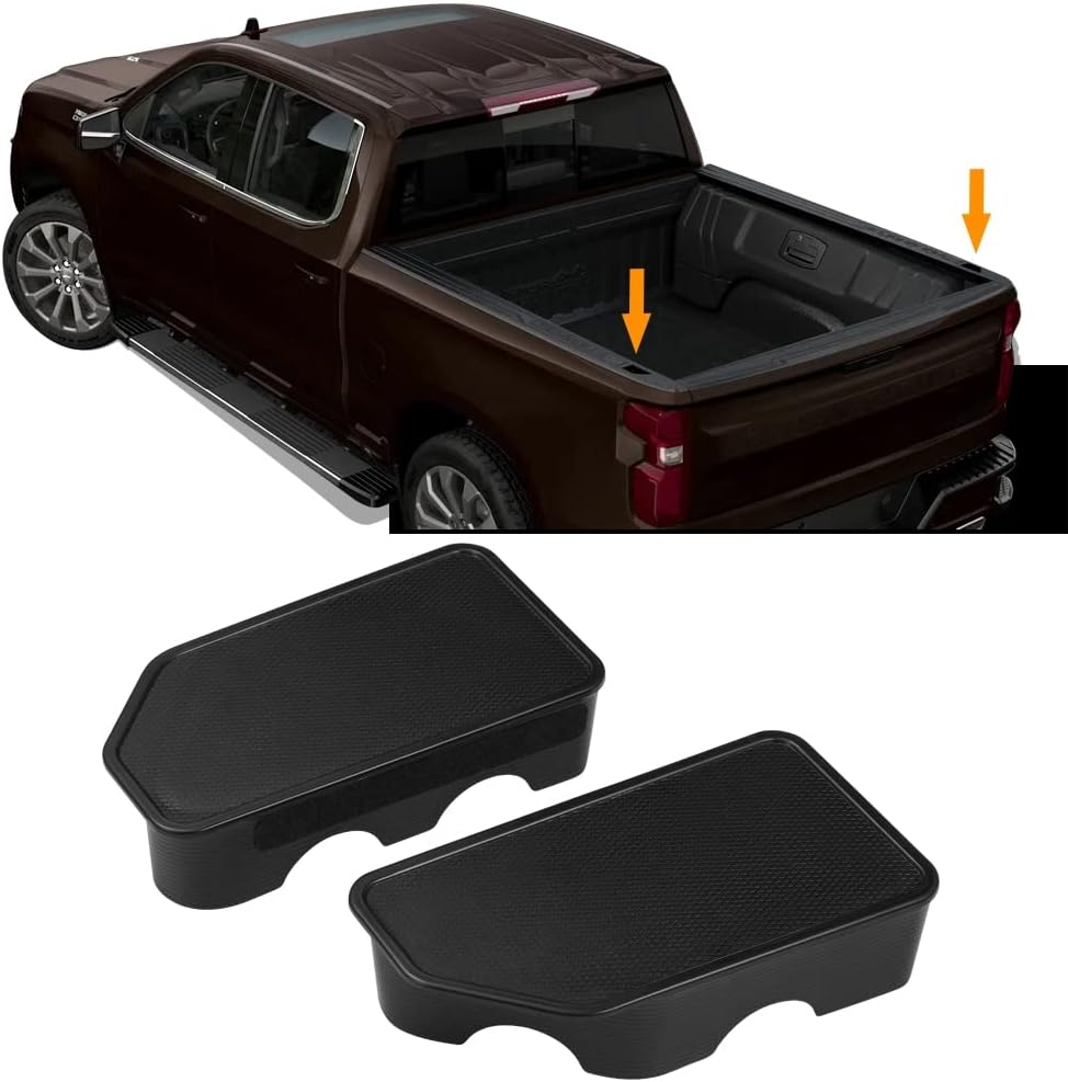 JSCARLIFE 2 Pcs Bed Rail Stake Pocket Cover Compatible with 2014-2018 ...