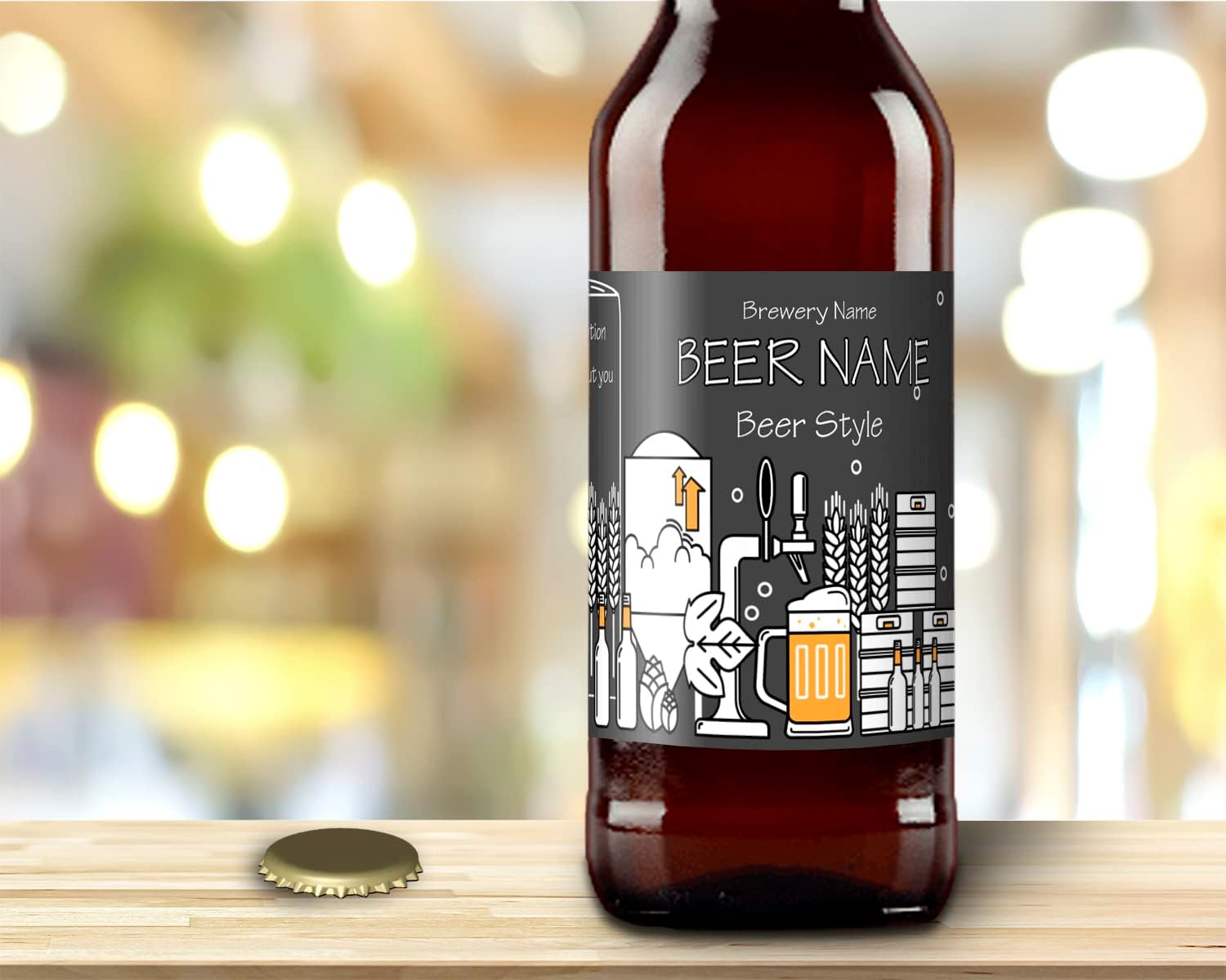 Amazon.com: Personalized Custom Beer Labels - Set of 30 Removable and ...