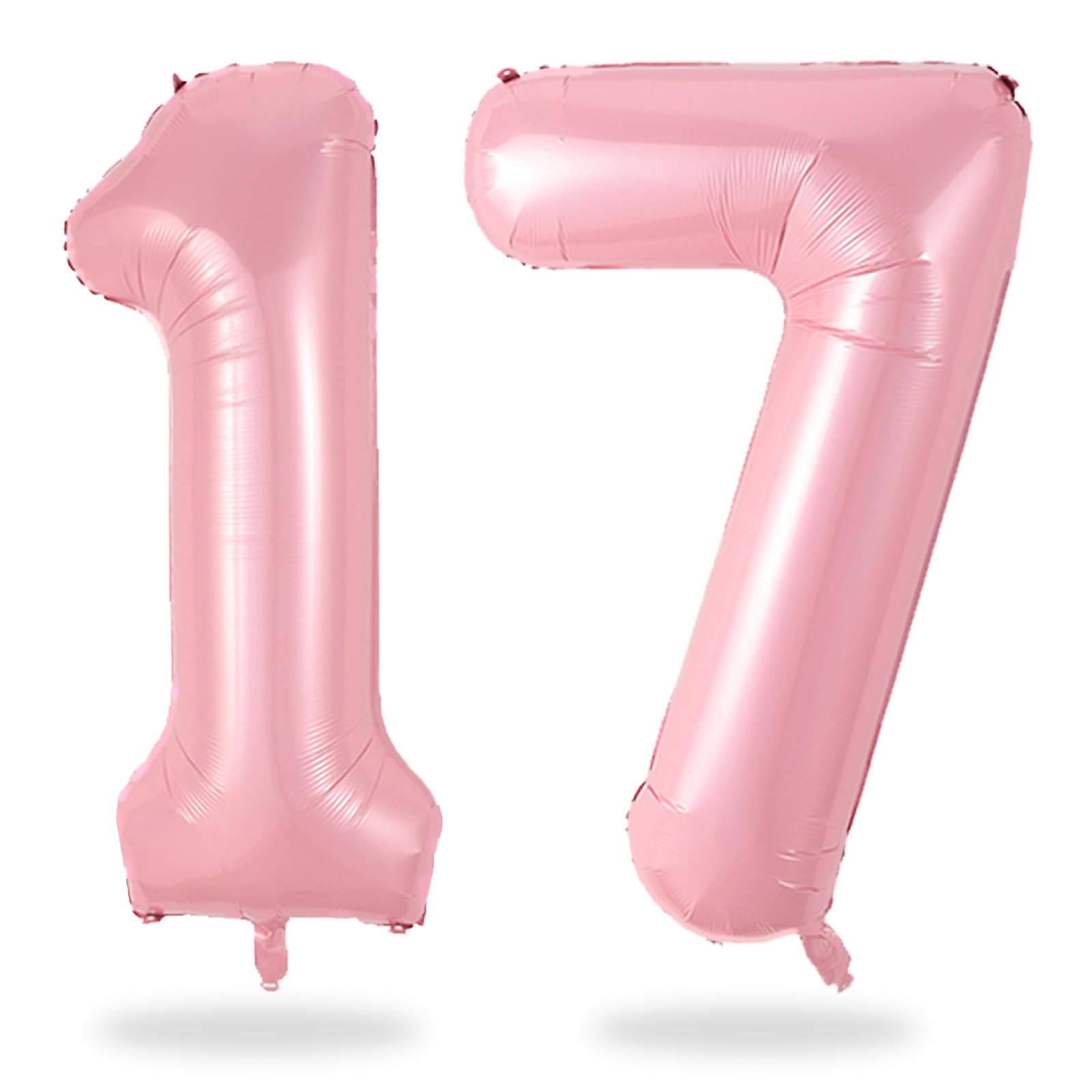 Amazon.com: Light Pink 17 Balloon Number 40 Inch, Large Pink Number 17 ...