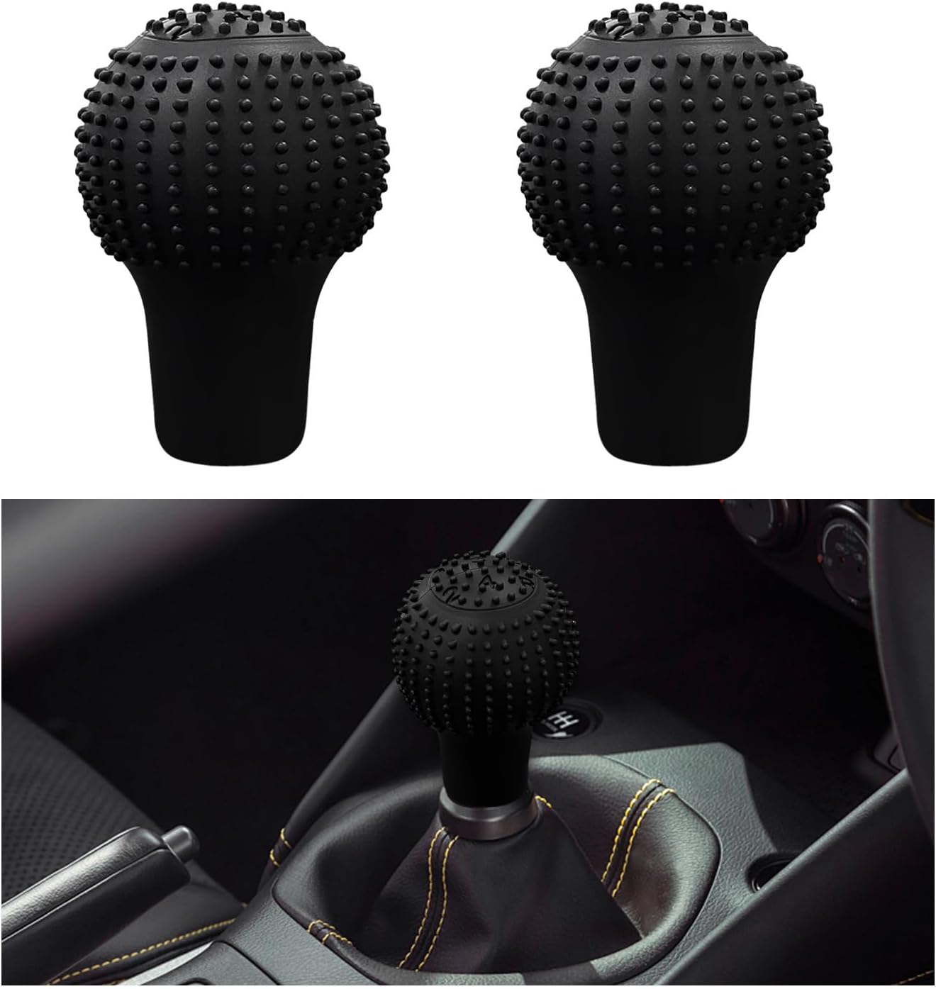 Amazon.com: SHAPERME Car Manual Gear Shift Knob Cover 6-Speed Gear ...
