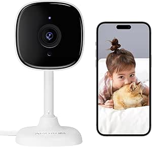 Amazon.com : AMOROM Indoor Camera for Home Security, 3MP Pet Cameras ...