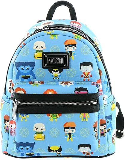 Amazon.com | Loungefly X-Men Marvel Chibi Character All Over Print Mini ...
