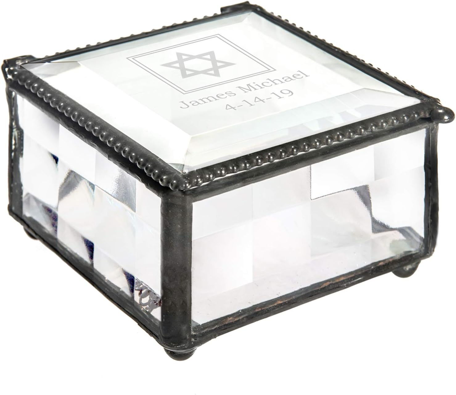 Amazon.com: Bar Mitzvah Gifts for Boy Personalized Keepsake Box Clear ...