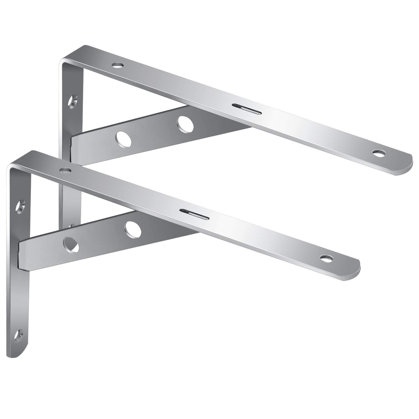 Buy TANiCE 2 Pack Triangle Shelving Brackets L Shaped Floating Wall ...