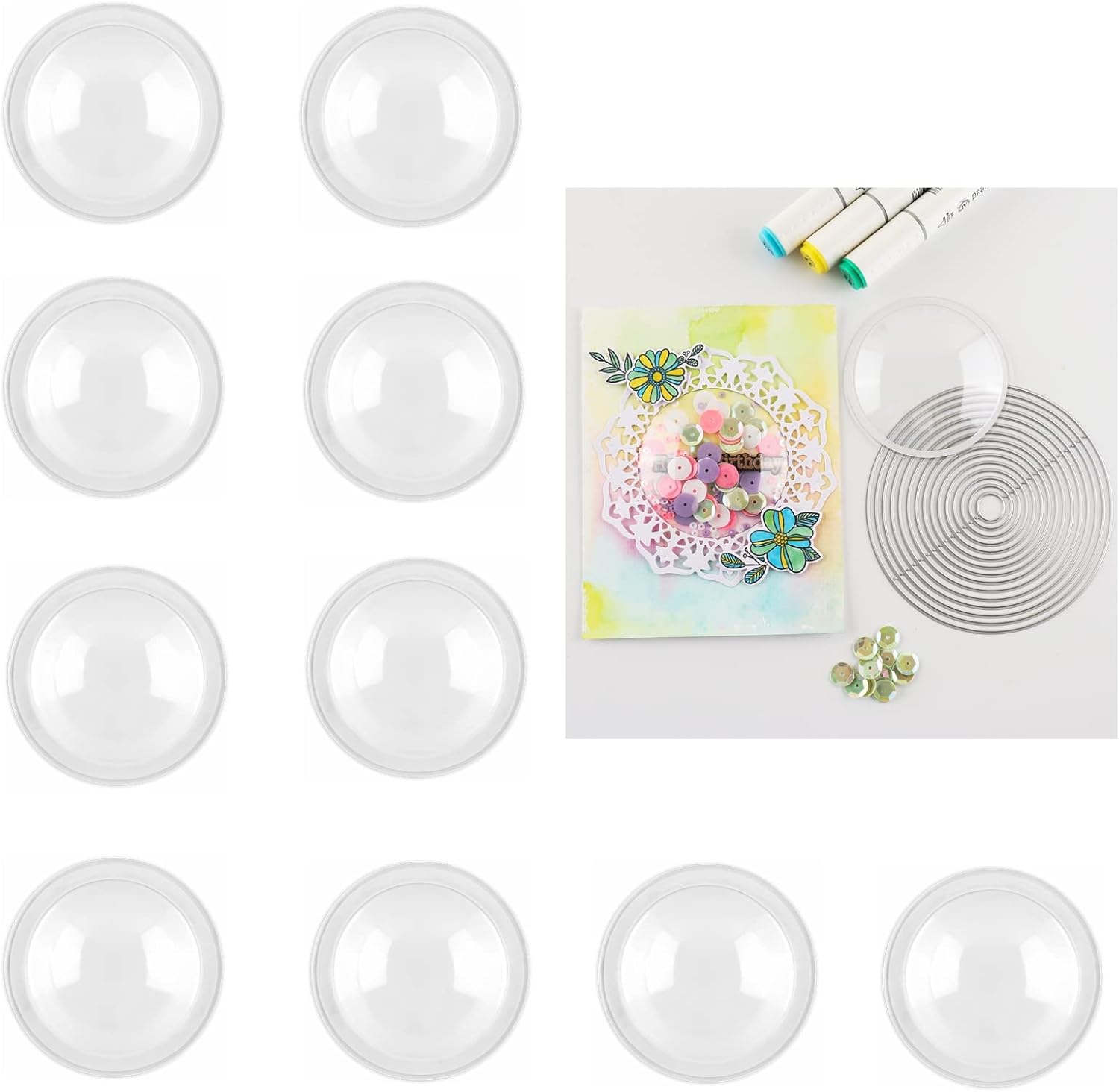 Amazon.com: 10 Pieces Clear Round Shaker Covers 1/4" Diameter Low ...