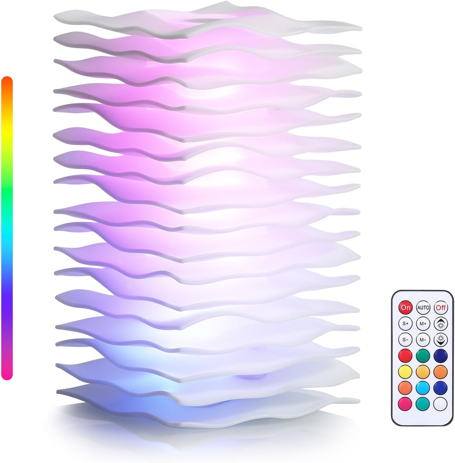 Horett RGB Night Light, Touch & Remote Control Dimmable Night Light ...