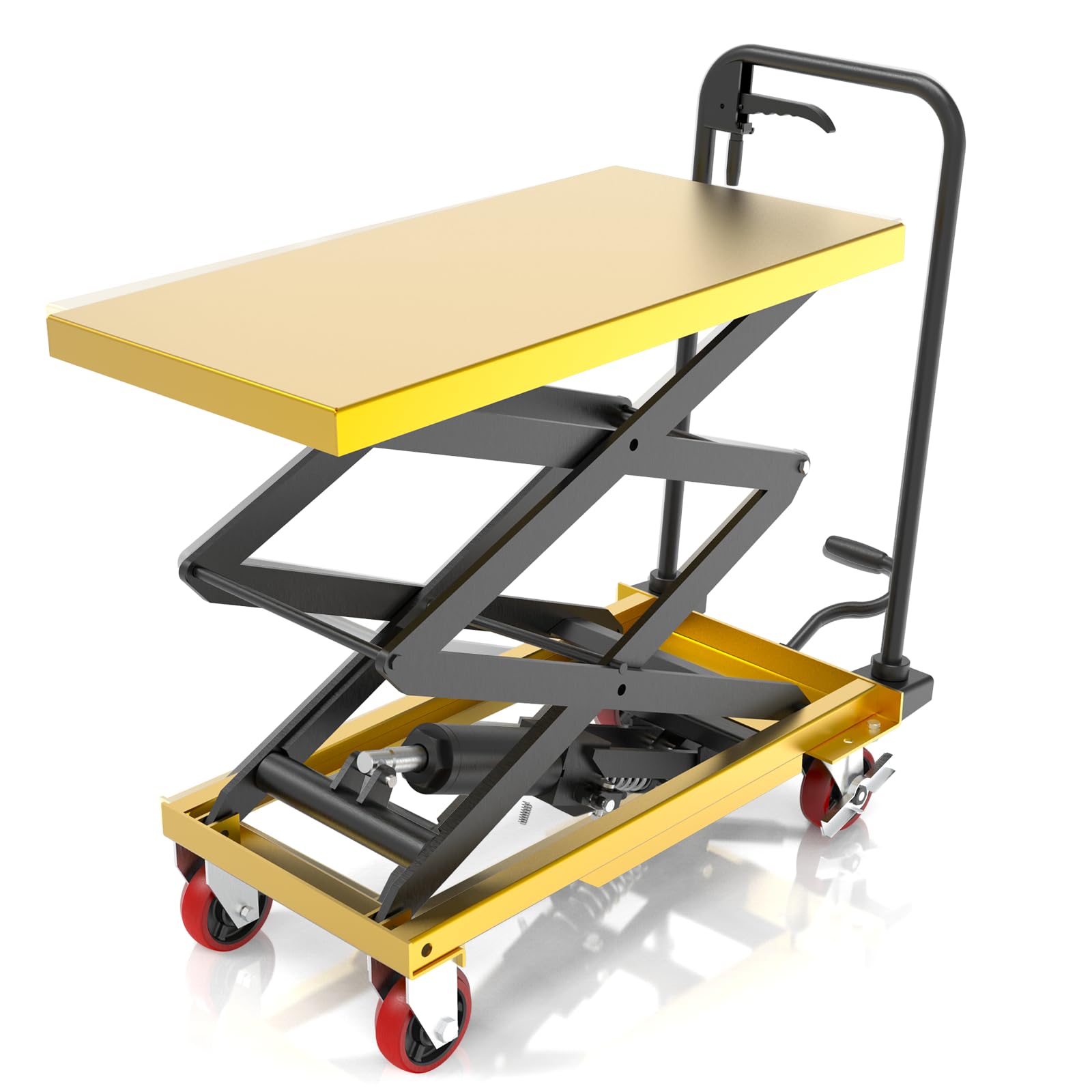 ZKH Hydraulic Lift Cart, 330lb Capacity, 49.6" Max Lifting Height ...