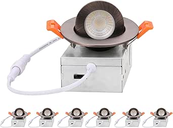 ZYC Gimbal LED Recessed Lighting - 3 Inch 5CCT 7W 360° Rotation ...