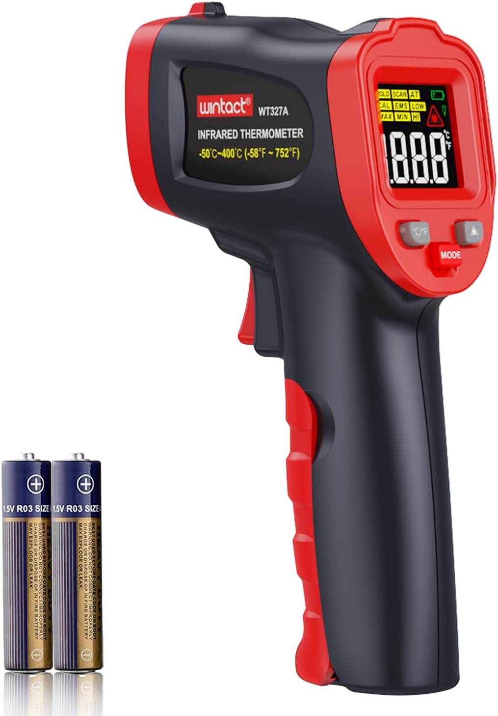 Wintact Infrared Laser Thermometer, 58℉ to 752℉(-50℃ to 400℃) No ...