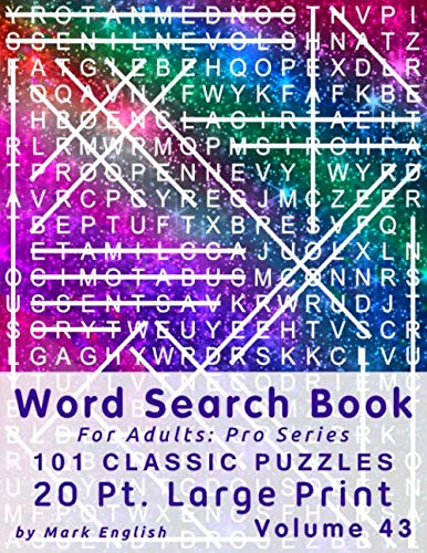 Word Search Book For Adults: Pro Series, 101 Classic Puzzles, 20 Pt ...