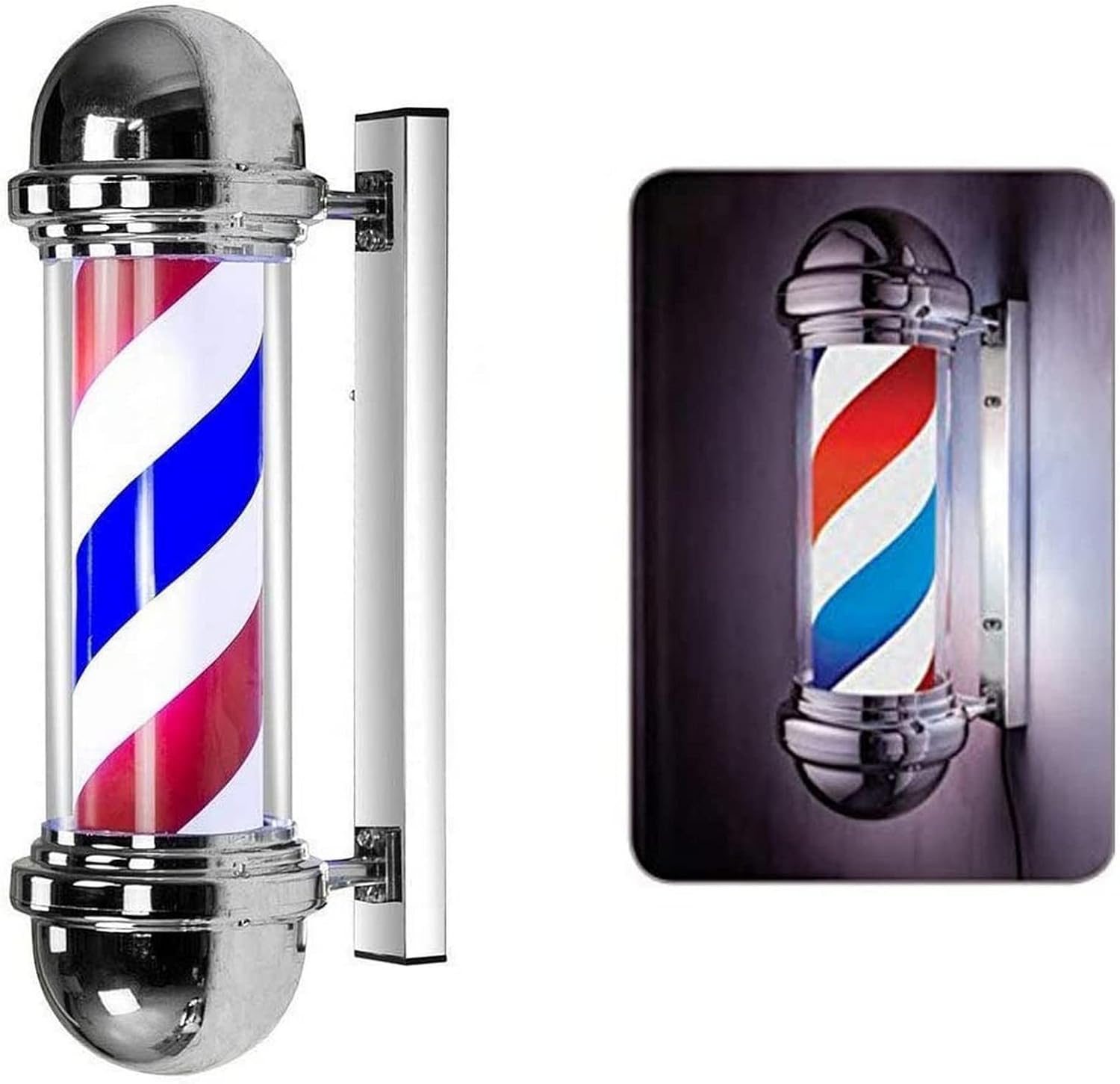 Amazon.com: Durable Solar Lantern Outdoor Lights,Light Barber Shop Pole ...