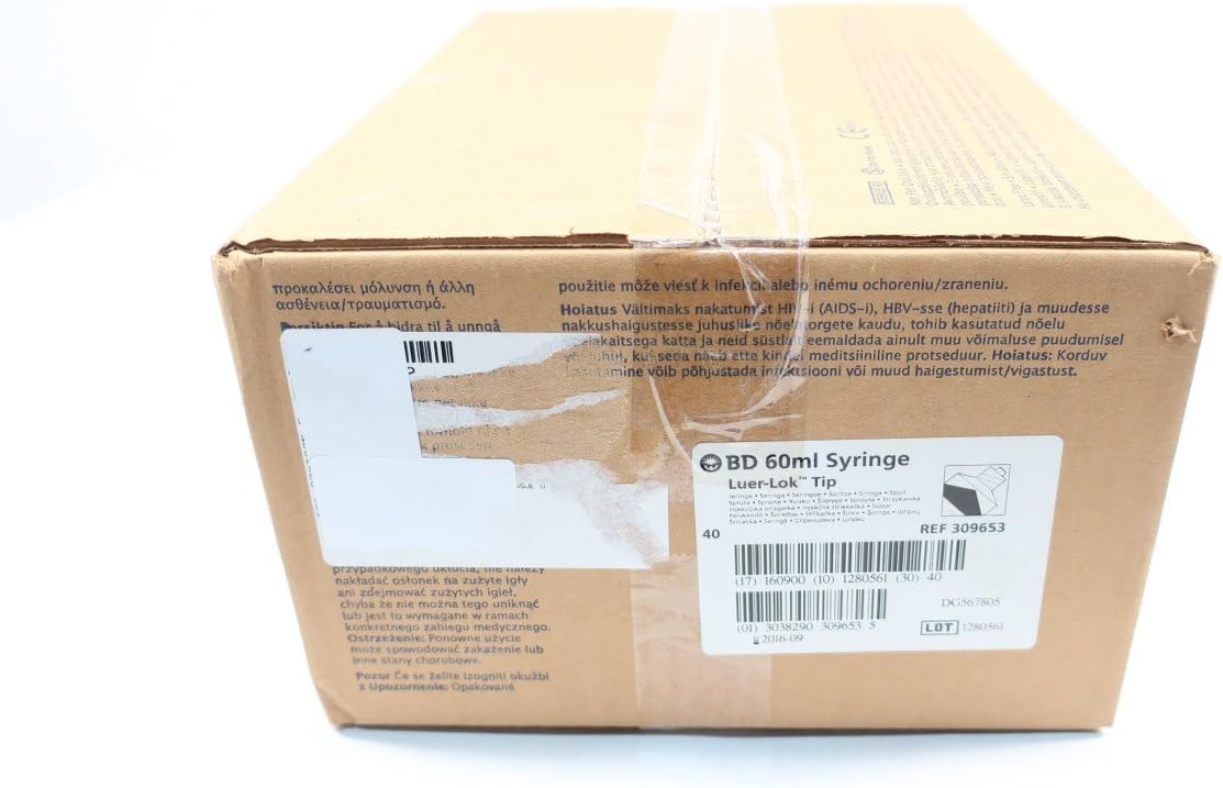 Amazon.com: BD 20 mL Syringe Luer-Lok Tip Graduation - 1 mL 3/4 oz in 1 ...