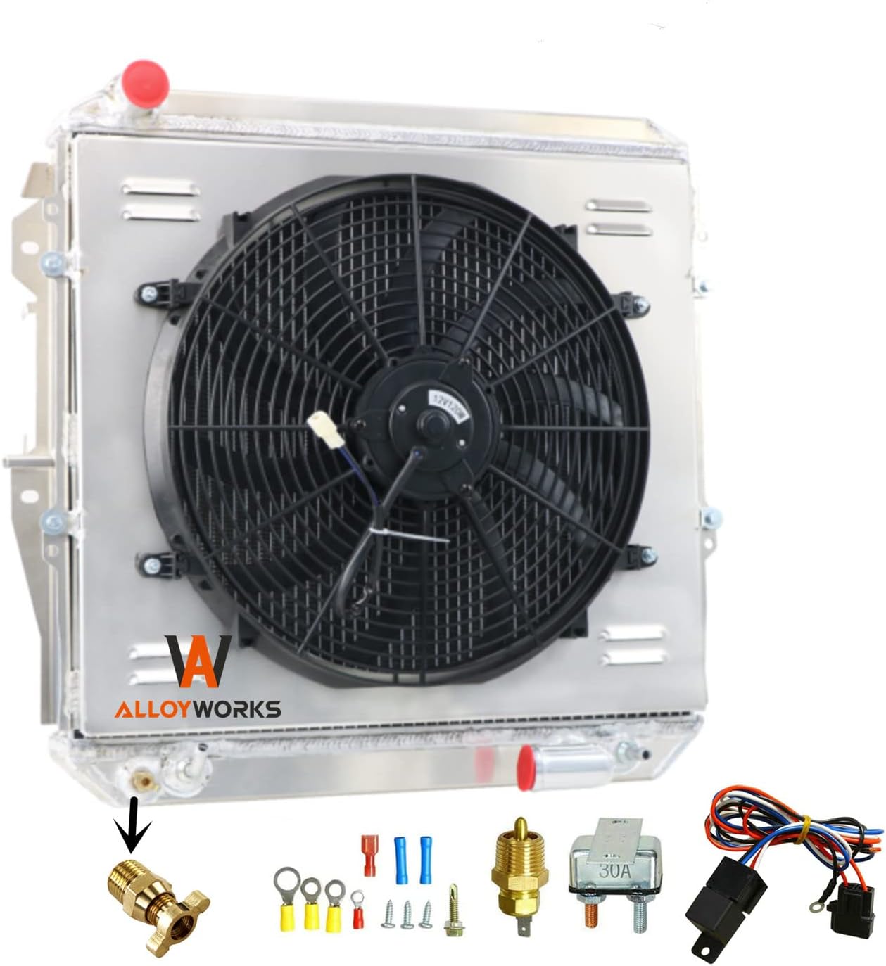 Amazon.com: ALLOYWORKS 4 Row Radiator Replacement For 1988-1995 Toyota SURF HILUX 2.4L LN130 ...