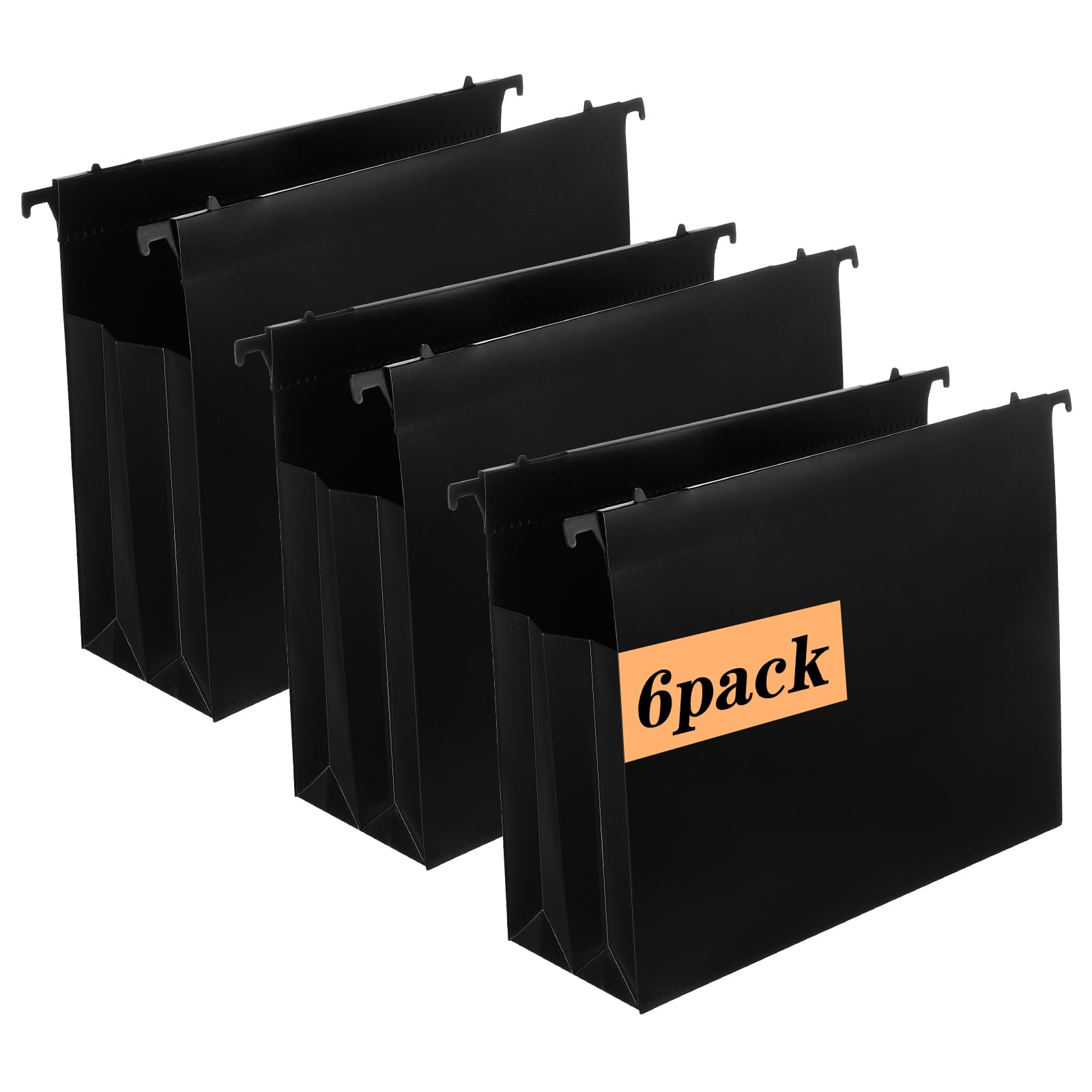Amazon.com : 6 Pack Plastic High Capacity Hanging File Folders, 4 ...