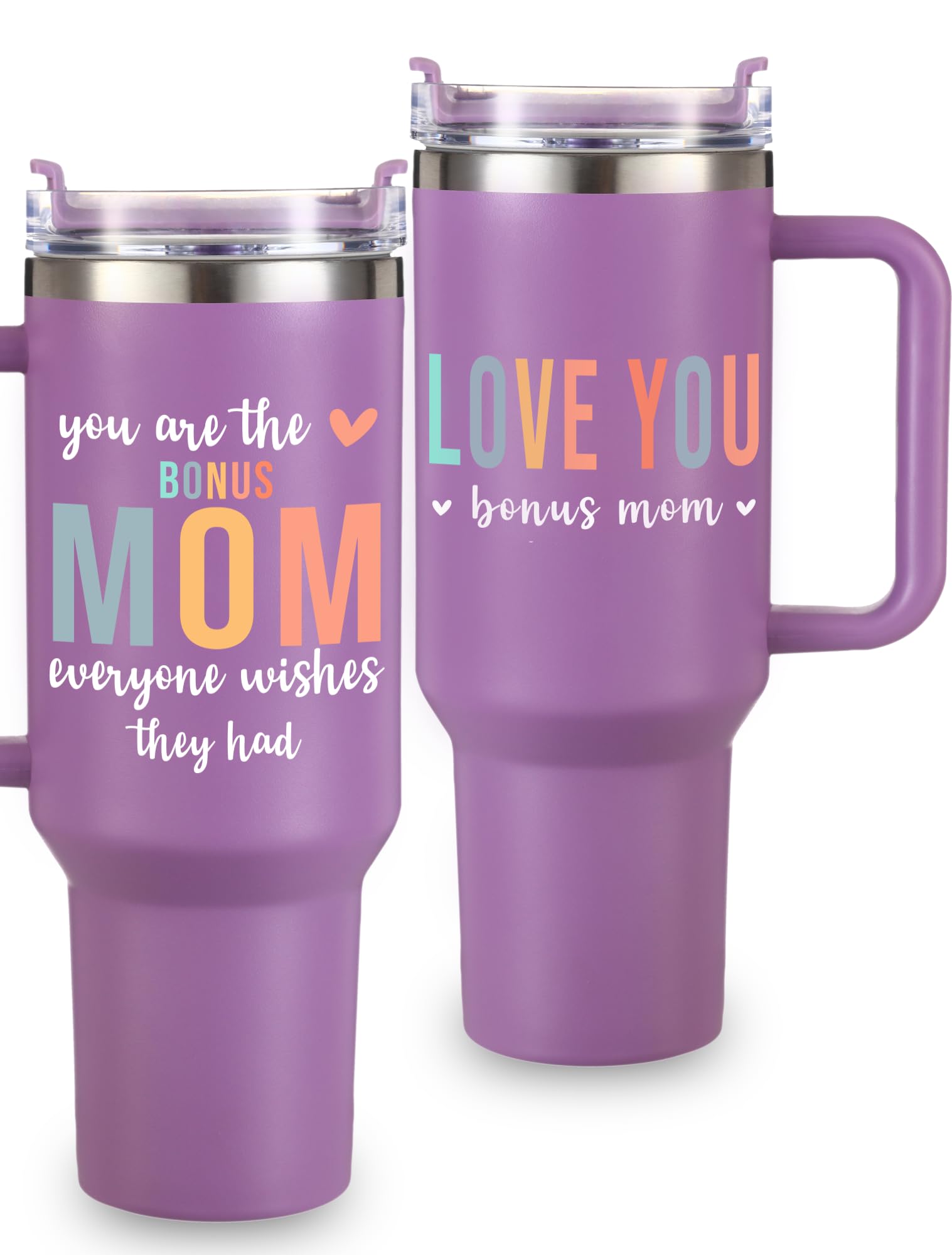 Amazon.com: KEDRIAN Bonus Mom Tumbler 40oz, Bonus Mom Gifts for Mothers ...