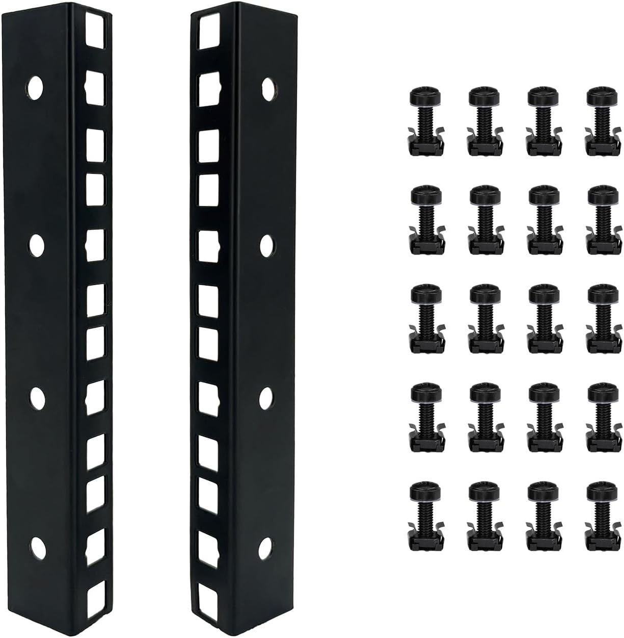 Amazon.com: FMUSER 8U Rack Rails with M6 Rack Mount Screws and Cage ...