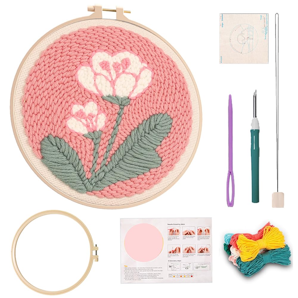 Amazon.com: Zheeyee Embroidery kit for Beginners Adults, Stitches DIY ...