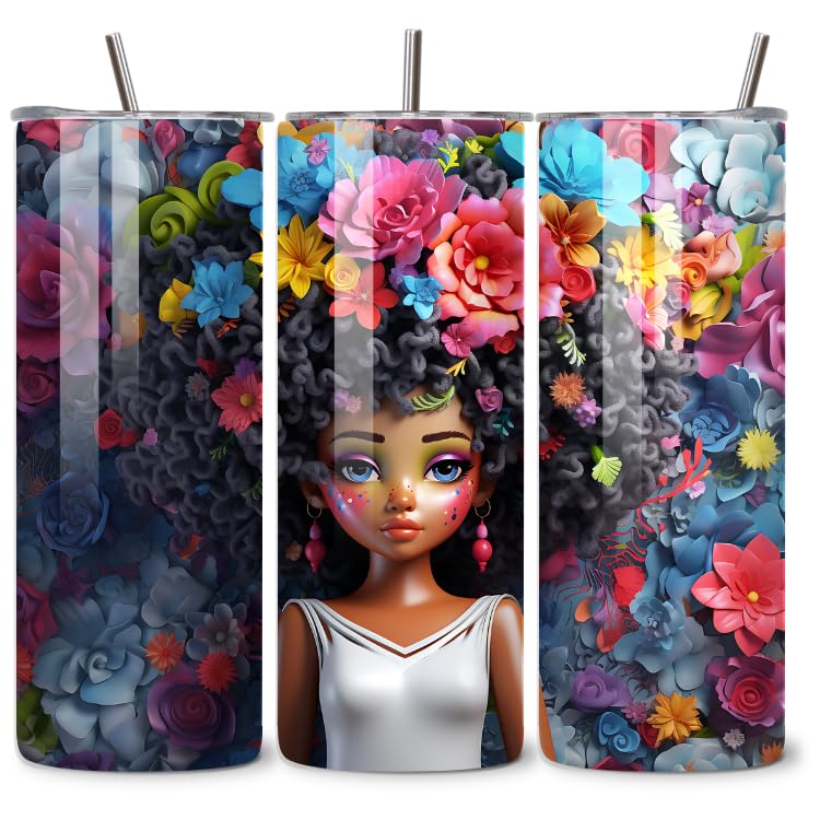 Amazon.com: 3D Sublimation Turmbler Wrap - Black Women Ready To Press ...