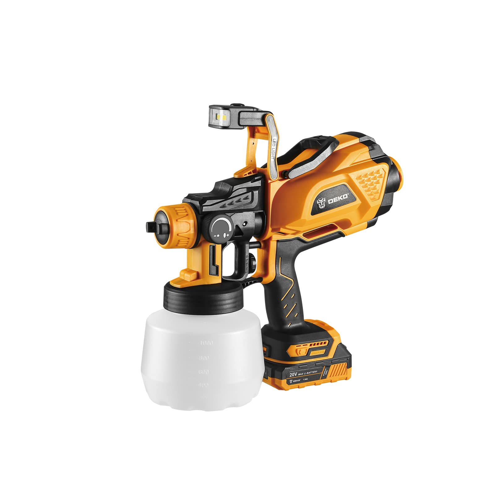 Buy DEKOPRO Cordless Paint Sprayer, Powerful Spray Paint Gun & HVLP ...