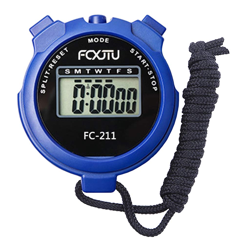 Fcxjtu Digital Stopwatch Single Lap Split Memory Stopwatch 12 24 Desertcart India