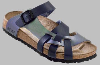 Papillio Pisa Femmes Sandales Birko-Flor, Bicolore Vert/Marine, Taille ...