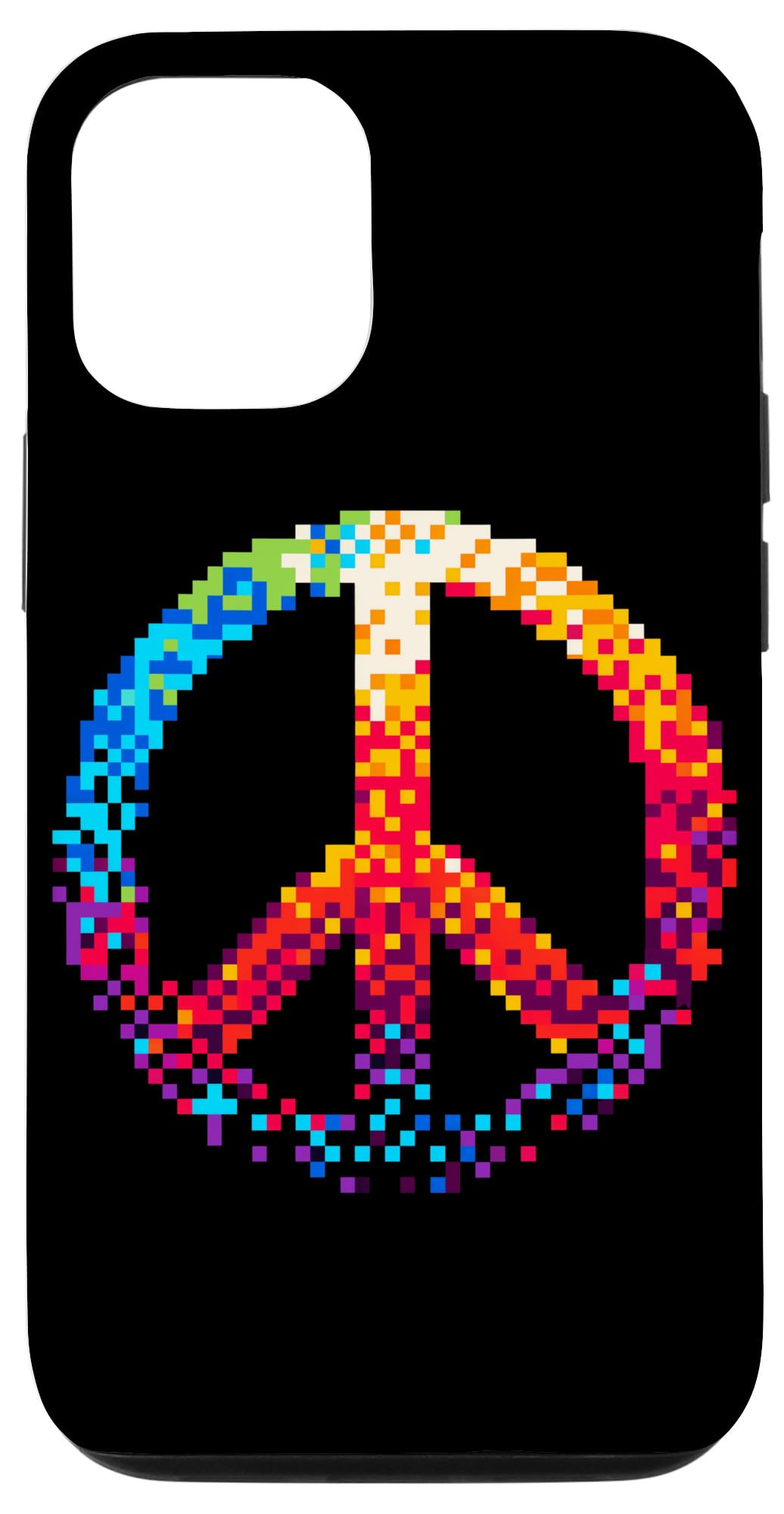 Amazon.com: iPhone 13 Pro Cool Peace Sign Symbol Pixel Art Style Men ...