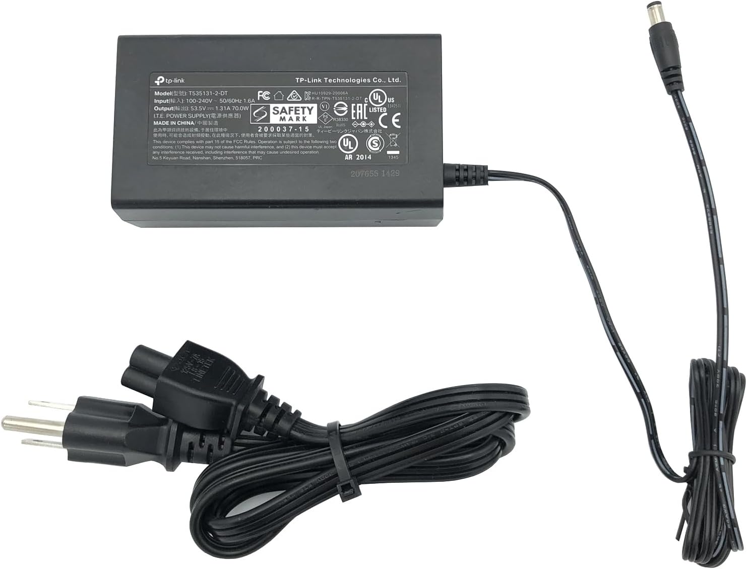 Amazon.com: Genuine TP-Link T535131-2-DT 70W 53.5V 1.31A AC/DC Adapter ...