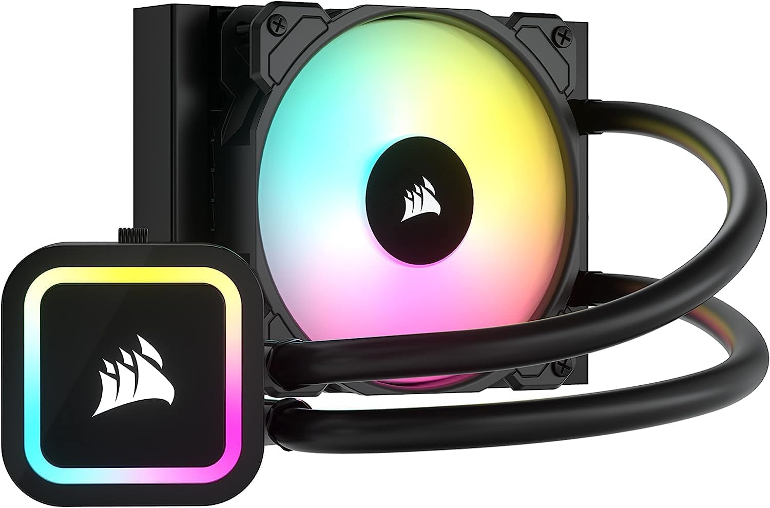 CORSAIR H100 RGB Liquid CPU Cooler - 240mm AIO - SP120 RGB Elite Fans ...