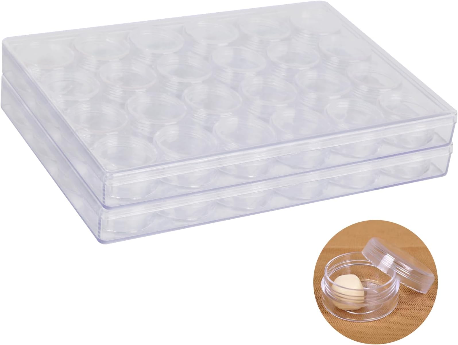 Amazon.com: MANCHAP 3 Pack 64 Grids Diamond Storage Containers, Art ...
