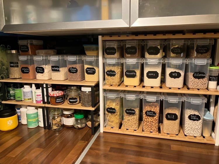 Otauoaea Storage Jars Set, Set of 24 Storage Jars with Lid, Airtight ...