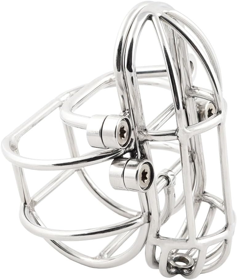 Amazon.com: TERNENCE Large Detachable Male Chastity Device Steel Stainless Cock Cage with PA ...