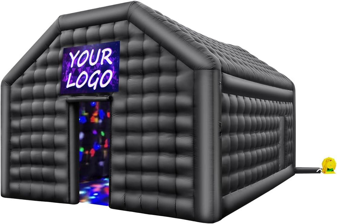 VEVOR Inflatable Nightclub, 19.7 x 16.4 x 12 Ft, Blow up Party Tent ...