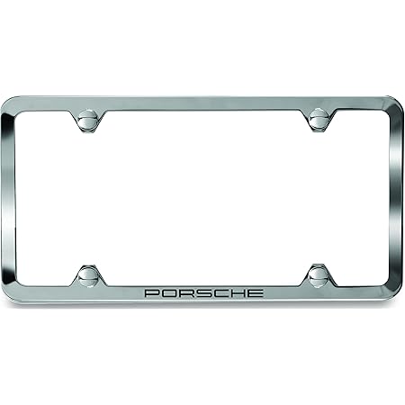 Amazon.com: Porsche Macan Brushed Stainless Steel License Plate Frame ...