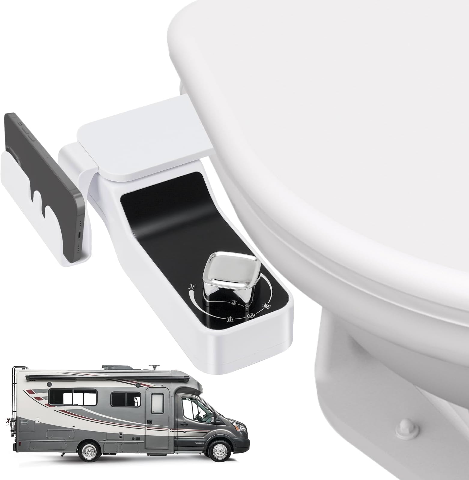 Amazon.com: Hifor RV Bidet for Camper Toilet Bidet Seat Attachment | Dual Nozzles, Adjustable ...